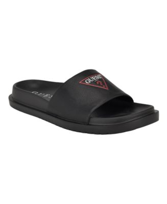 GUESS Men's Vumble Triangle Emblem Fashion Slide Sandal - Macy's