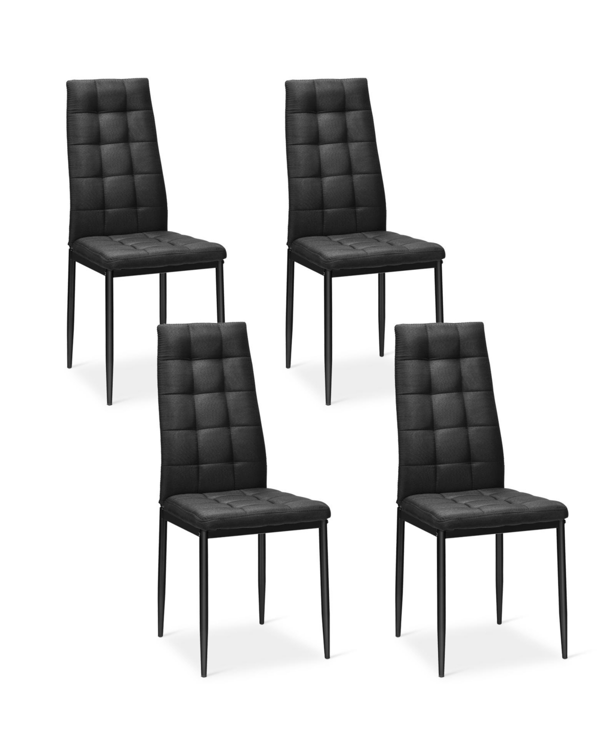 Click here for Set of 4 Fabric Dining Chairs Set with Upholstered... prices