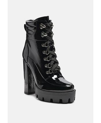 London Rag stopper cushion collared lace up boots - Macy's