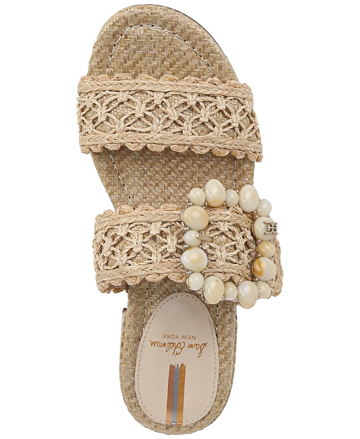 Sam Edelman Elisa Embellished Buckle Double Band Sandals - Macy's