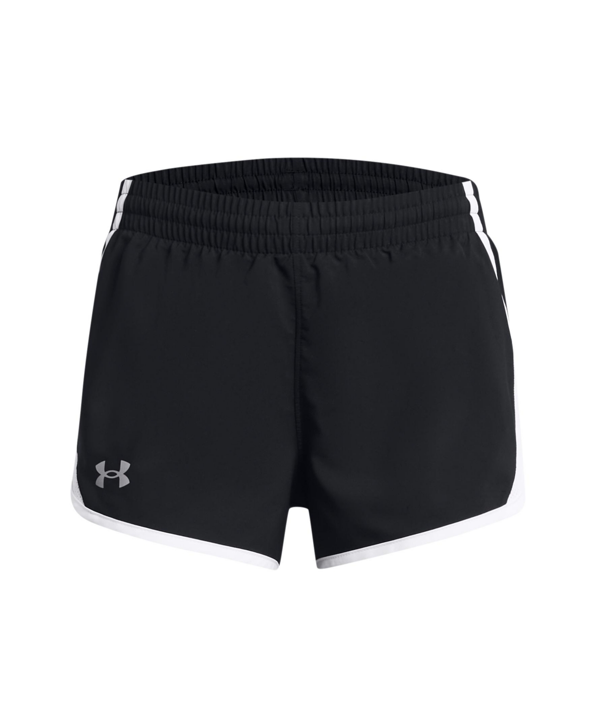 Under Armour Big Girls Fly-By 3 Shorts - Black  White  Reflective