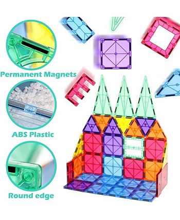 Contixo ST4 -Kids Toy Magnet Tiles -112 PCS 3D Building Blocks STEM ...