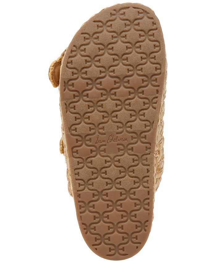 Sam Edelman Reina Woven Double Buckle Slide Sandals - Macy's