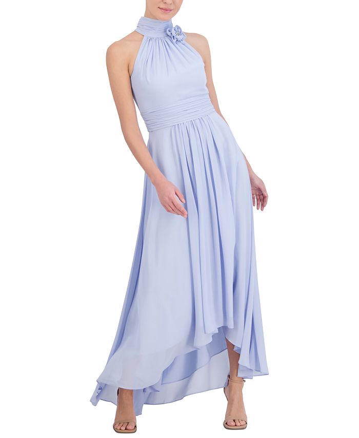 Eliza J Petite High-Low Halter Gown - Macy's