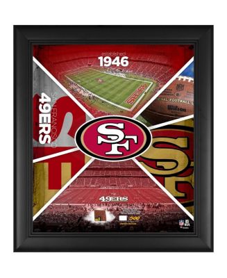 San Francisco 49ers Framed 15" x 17" Team Impact Collage with a Piece ...
