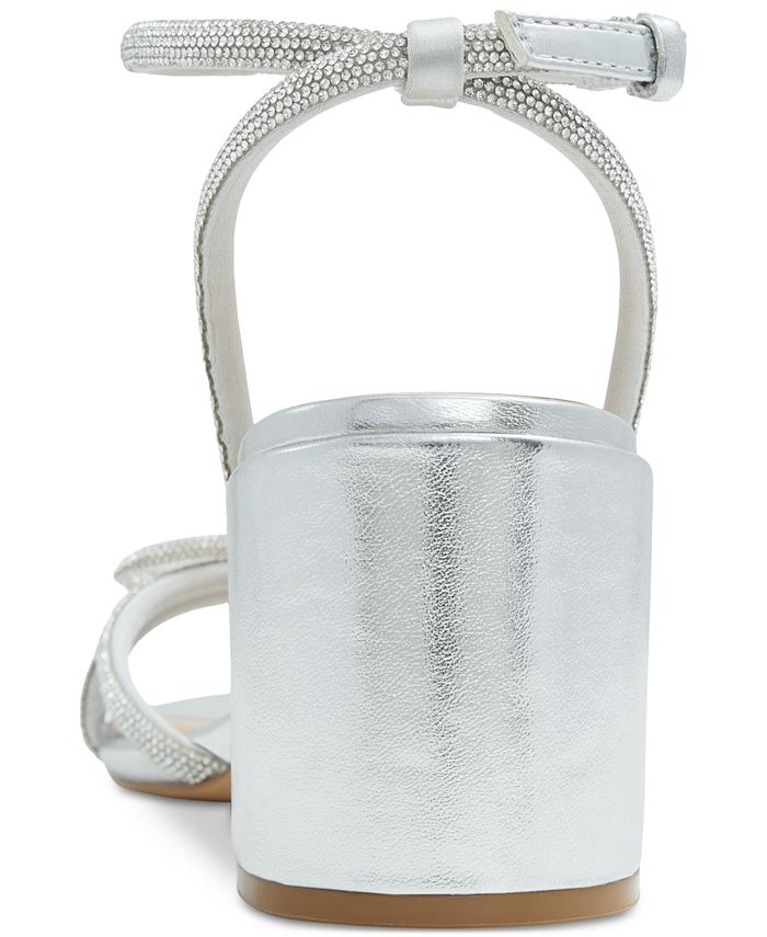 ALDO Women's Bouclette Rhinestone Bow Ankle-Strap Dress Sandals - Macy's