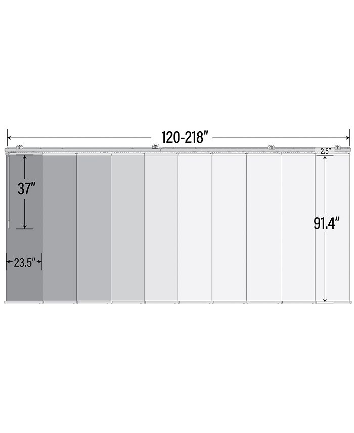 Rod Desyne Clementine Blind 10-Panel Double Rail Panel Track Extendable ...