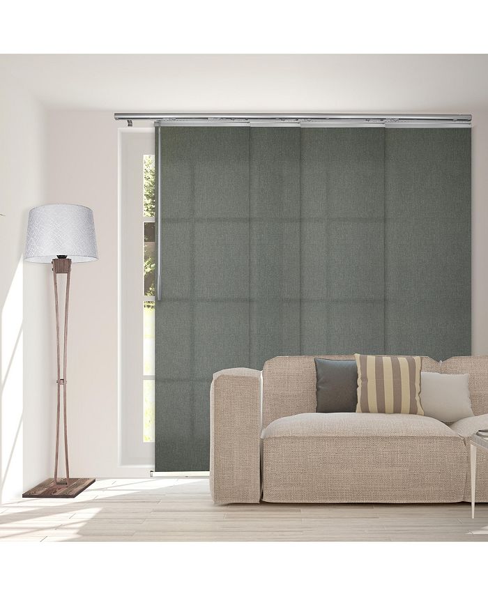 Rod Desyne Clementine Blind 4-Panel Single Rail Panel Track Extendable ...