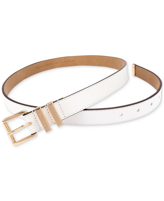 Michael Kors Women's Leather Metal-Loop Belt - Macy's