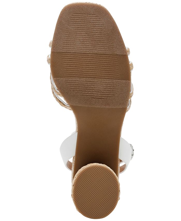 DV Dolce Vita Women's Fleetwood Knotted Raffia Block-Heel City Sandals ...