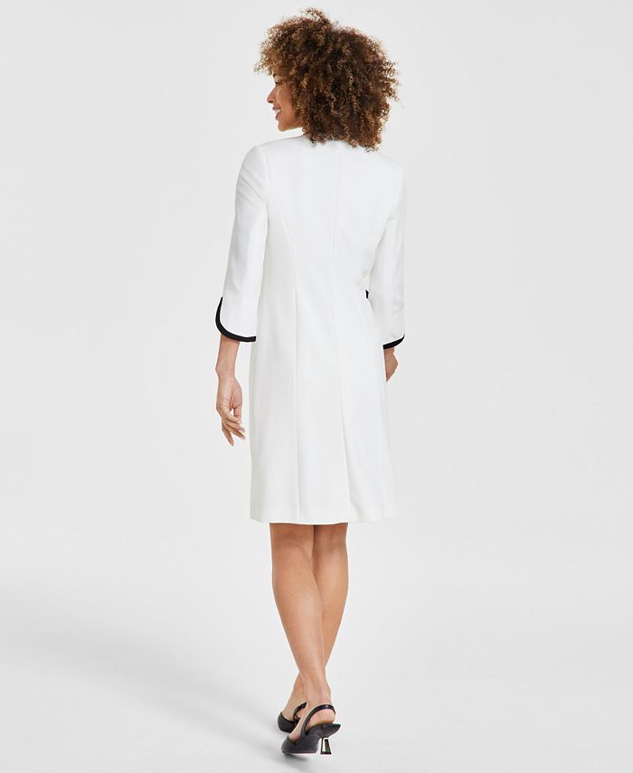 Kasper Women's Stretch-Crepe Open-Front Framed Topper - Macy's