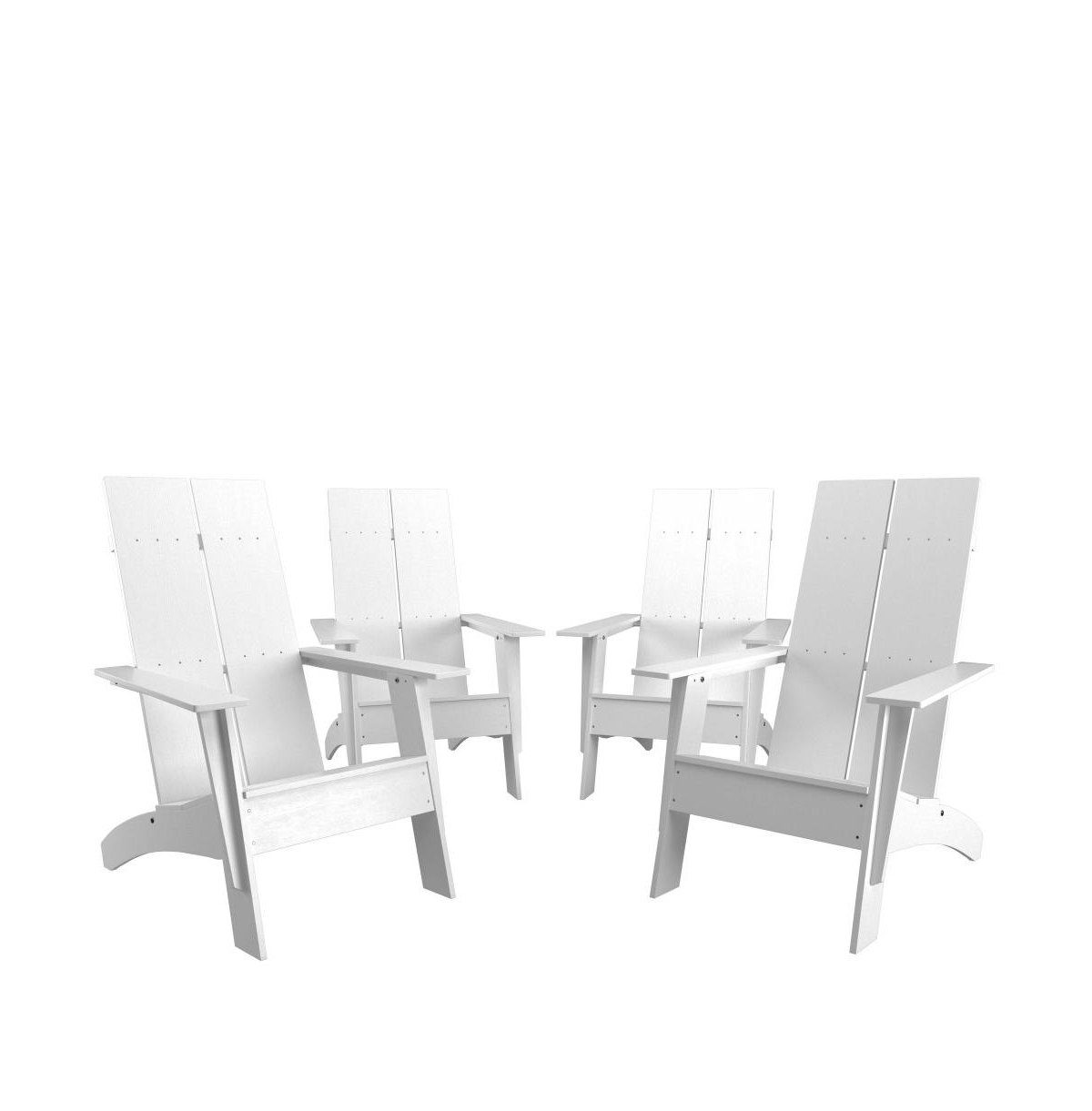 Click here for Set Of 4 Piedmont Modern All-Weather Poly Resin Wo... prices