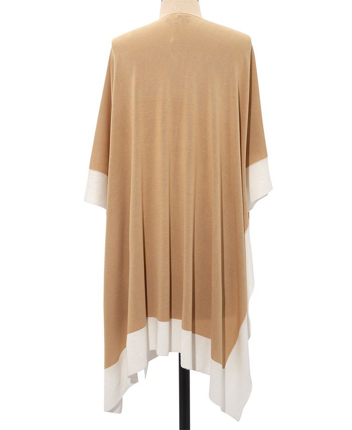 Lauren Ralph Lauren Tissue Weight Ruana with Border - Macy's