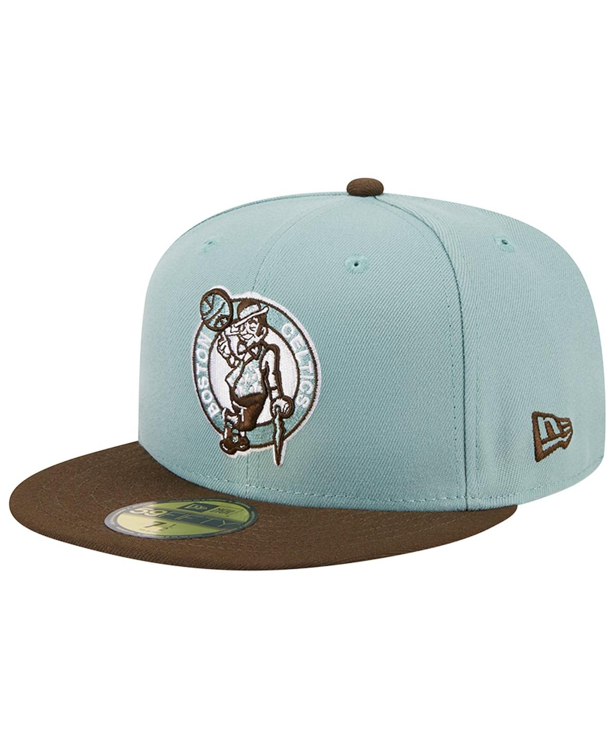 Explore Men's New Era Light Blue, Brown Boston Celtics Two-tone 59fifty ...