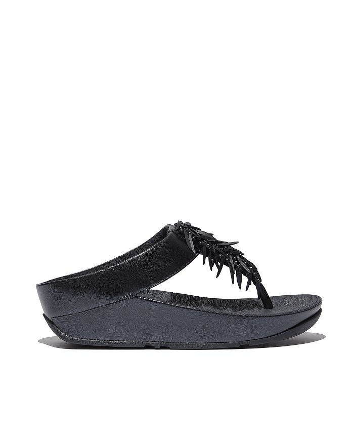 FitFlop Women's Rumba Beaded Metallic Toe-Post Sandals - Macy's