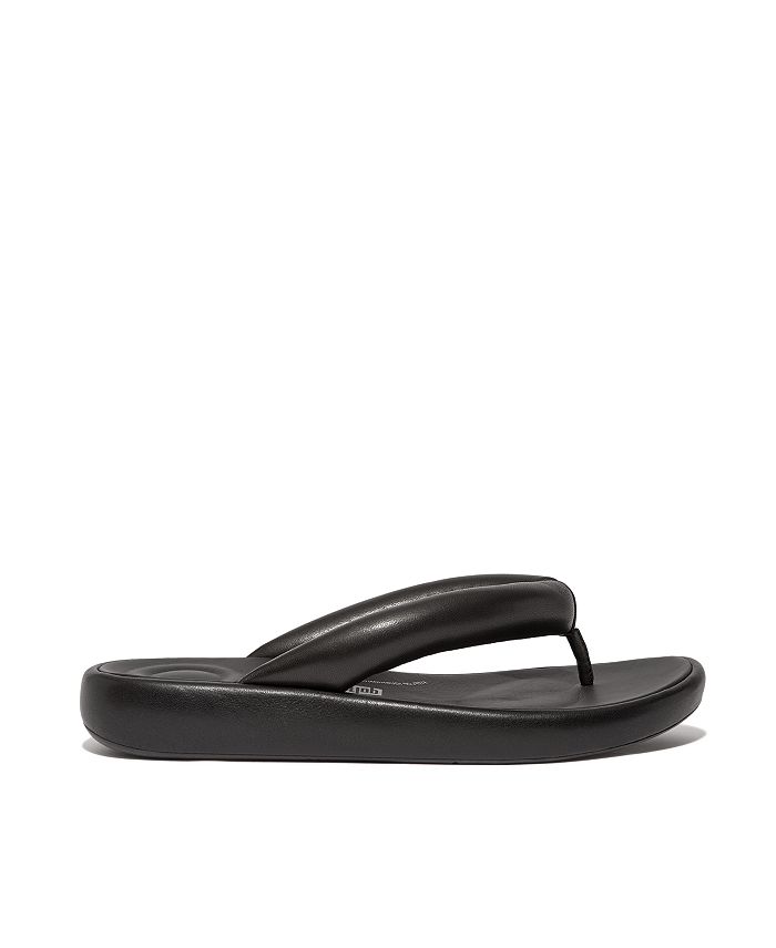 FitFlop Women's Iqushion D-Luxe Padded Leather Flip-Flops - Macy's