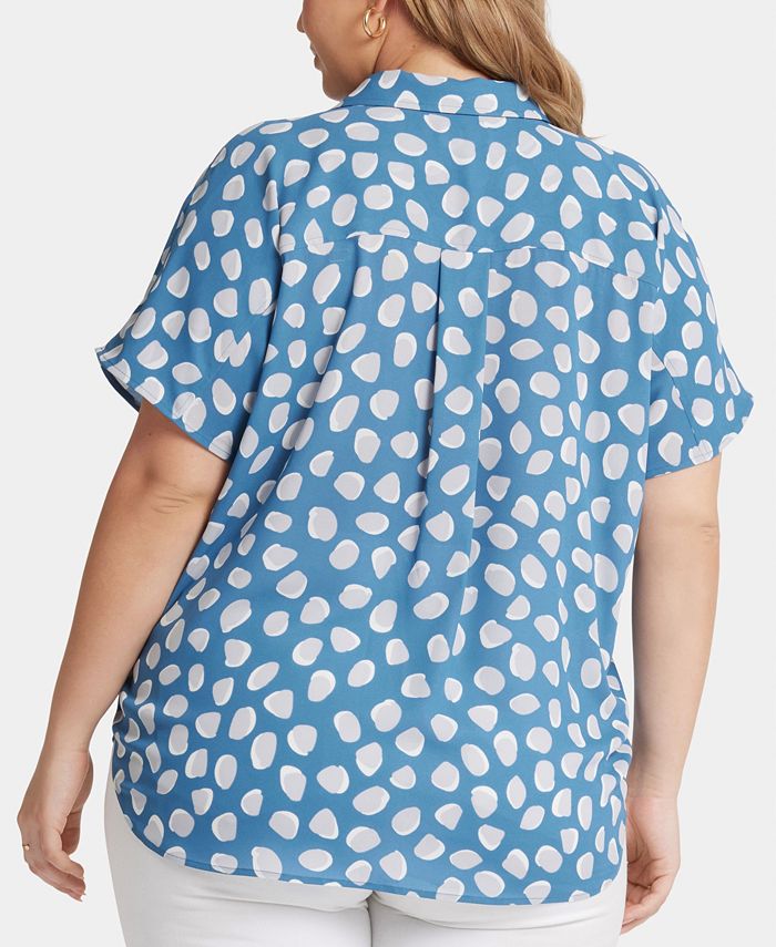 NYDJ Plus Size Becky Short Sleeved Blouse - Macy's