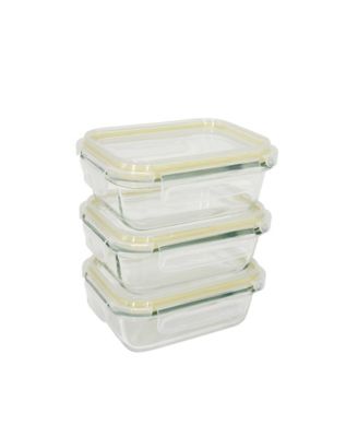 Sedona 6 Piece Rectangle Glass Storage Container Set - Macy's
