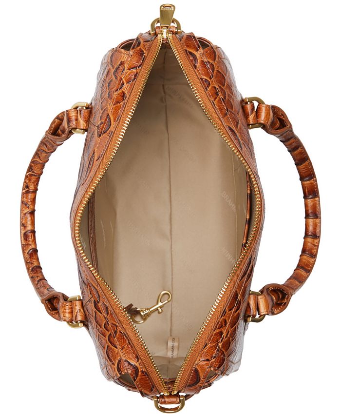 Brahmin Micaela HoneyBrown Saratoga Leather Satchel - Macy's