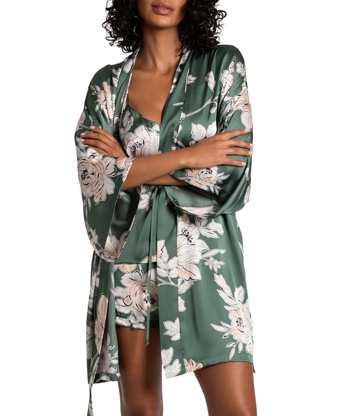 Midnight Bakery Women's Fiji Floral Self-Tie Robe - Macy's