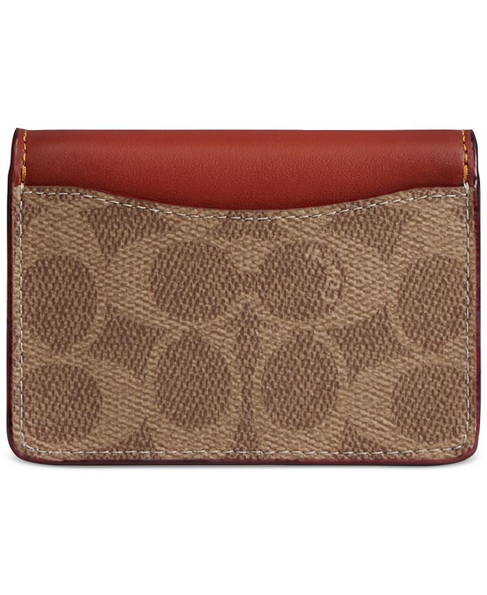 COACH Essential Half Flap Colorblocked Card Case - Macy's