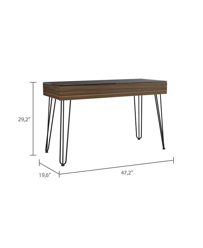 Simplie Fun Posey 1-Drawer Rectangle Writing Desk With Hairpin Legs ...