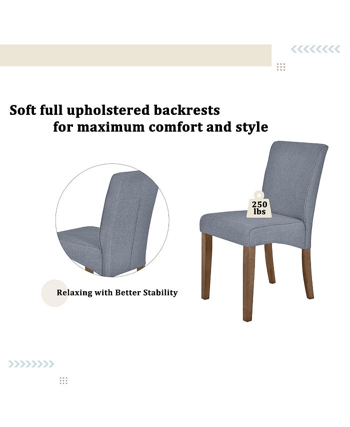 Simplie Fun Modern 6-Piece Dining Table Set With V-Shape Metal Legs ...