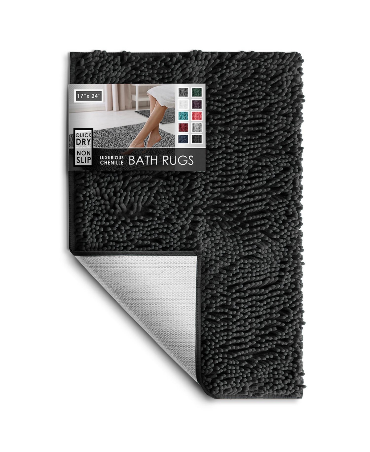 Click here for Ultra-Soft Quick-Dry Chenille Bath Rug - Non-Slip... prices