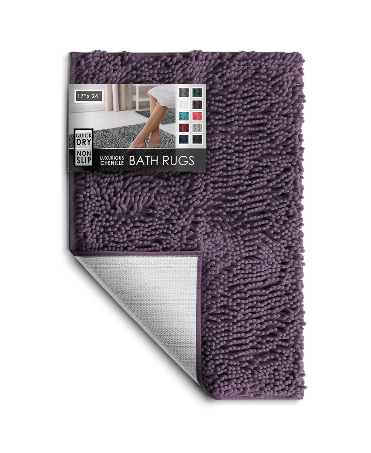 Click here for Ultra-Soft Quick-Dry Chenille Bath Rug - Non-Slip... prices