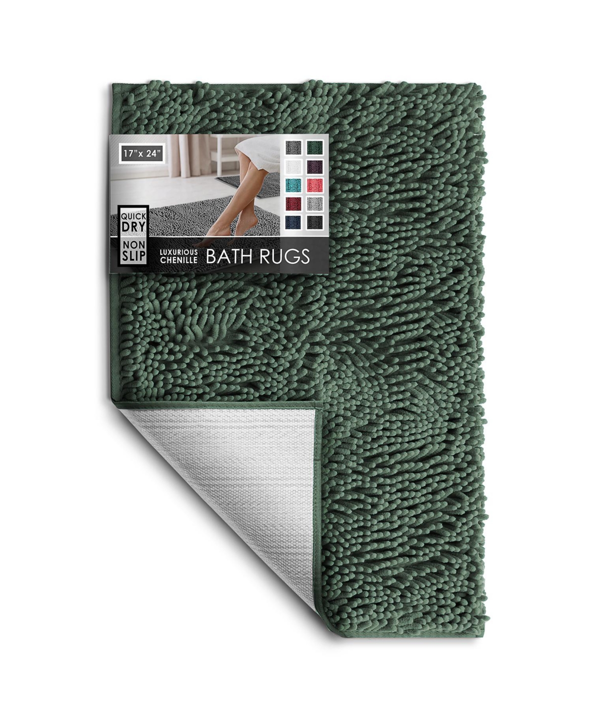 Click here for Ultra-Soft Quick-Dry Chenille Bath Rug - Non-Slip... prices