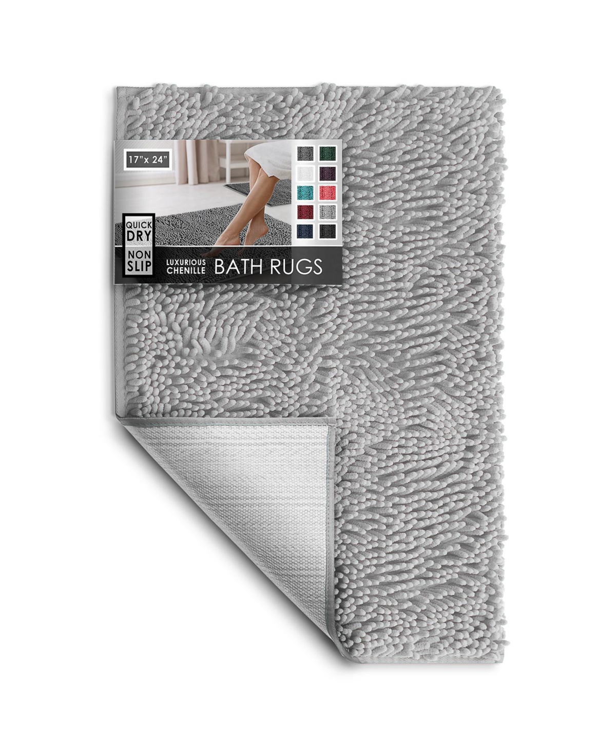 Click here for Ultra-Soft Quick-Dry Chenille Bath Rug - Non-Slip... prices