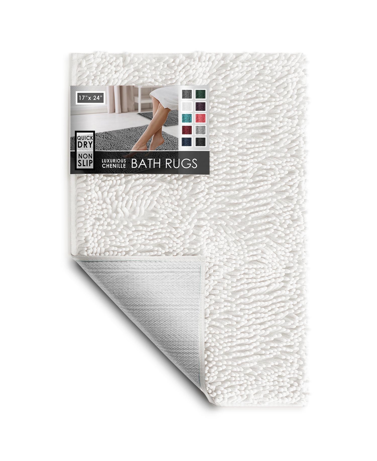 Click here for Ultra-Soft Quick-Dry Chenille Bath Rug - Non-Slip... prices