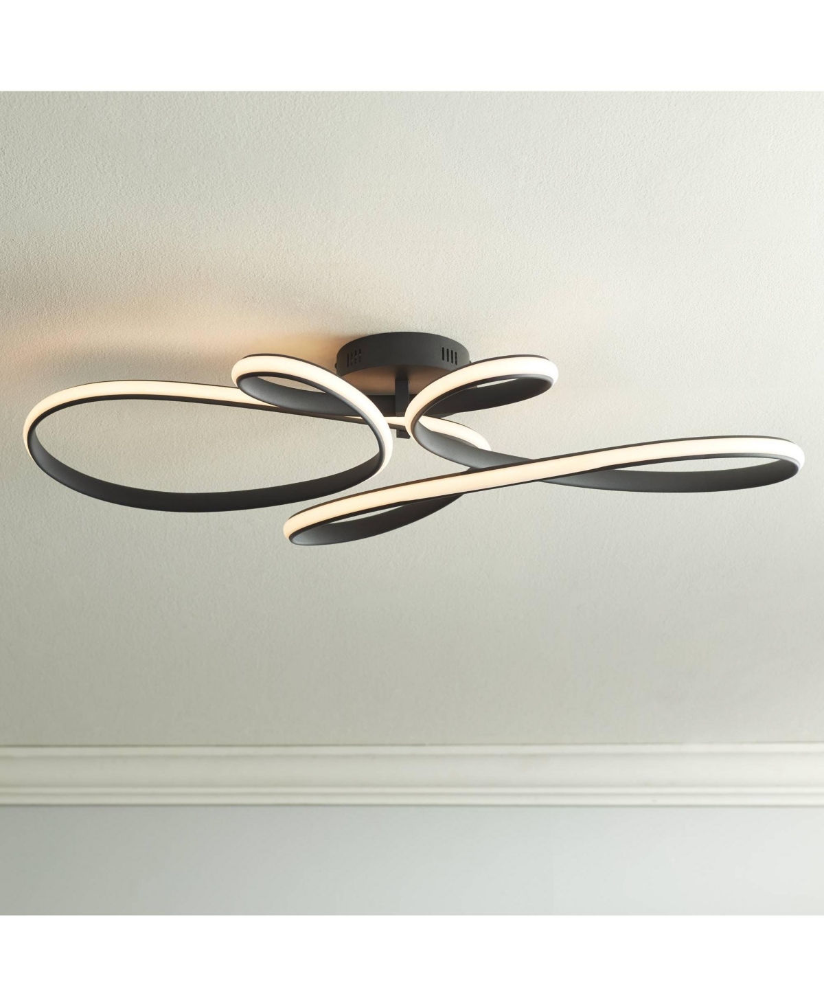 Click here for Possini Euro Design Helix Modern Semi Flush-Mount... prices