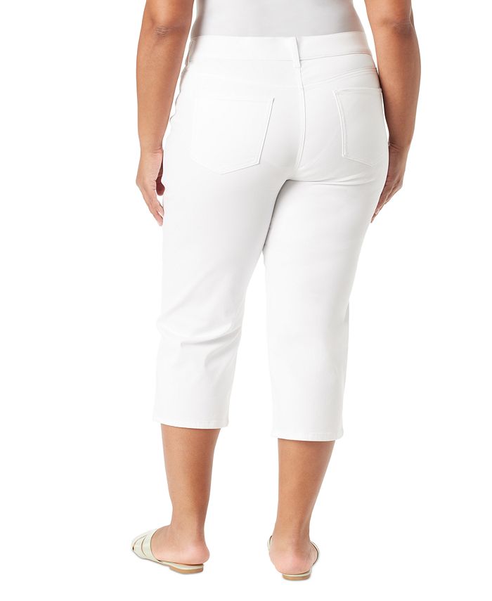 Gloria Vanderbilt Plus Size Shape-Effect High-Rise Capri Jeans - Macy's