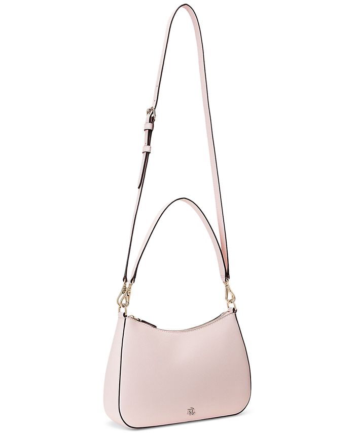 Lauren Ralph Lauren Crosshatch Leather Medium Danni Shoulder Bag - Macy's