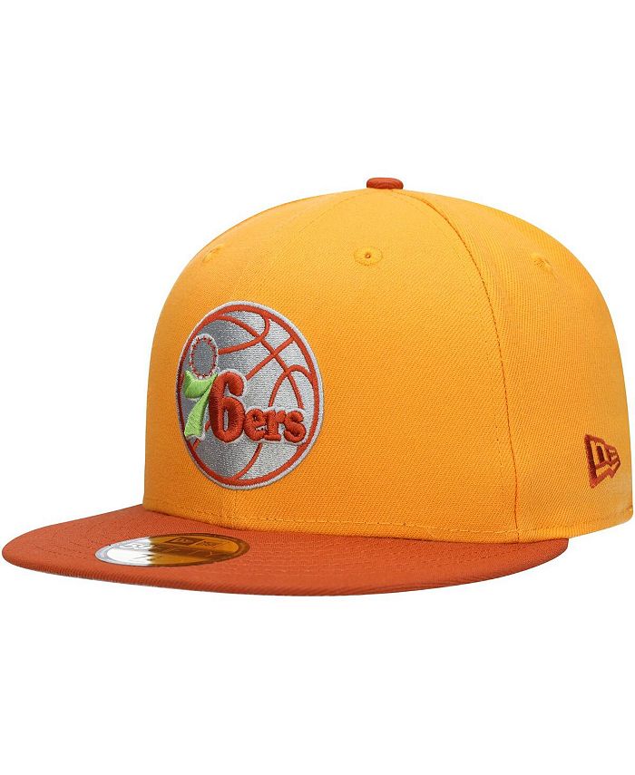 New Era Men's Gold, Rust Philadelphia 76ers 59FIFTY Fitted Hat - Macy's
