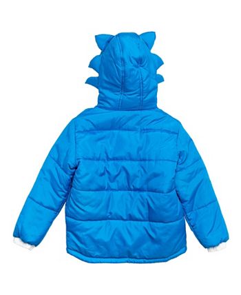 Sega Sonic The Hedgehog Boys Zip Up Winter Puffer Jacket Toddler |Child ...