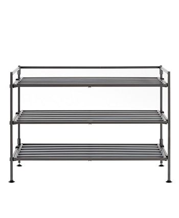 Seville Classics 3-Tier Stackable 9-Pair Resin Slat Shoe Rack - Macy's
