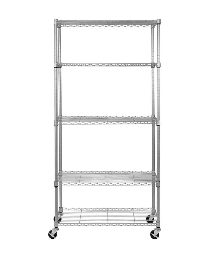 Seville Classics UltraDurable 5-Tier NSF Steel Wire Shelving System ...