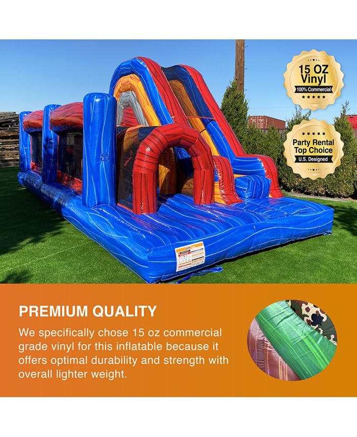 Xjump Obstacle Course Bounce House with Slide (with Blower) - Macy's