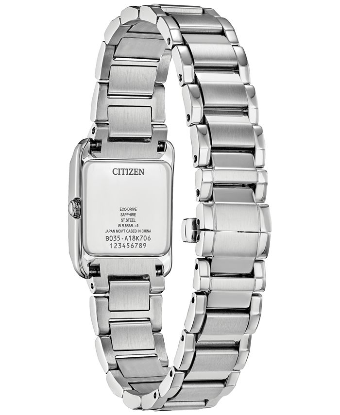 Citizen Eco-Drive Women's Bianca Stainless Steel Bracelet Watch 28mm - Macy's