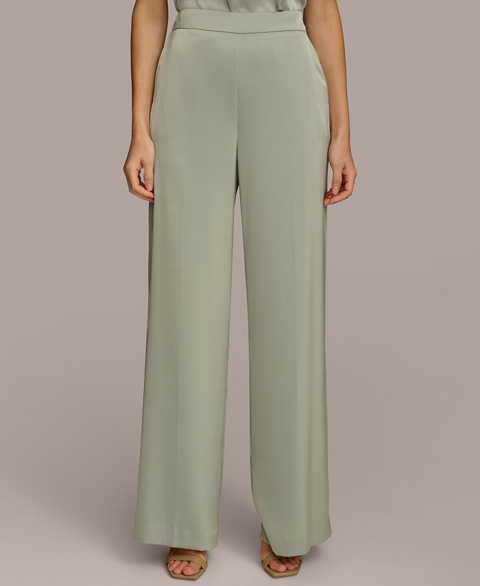 Donna Karan New York Donna Karan Women's Satin Wide-Leg Pants - Macy's