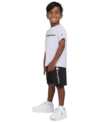 Champion Toddler & Little Boys Short-Sleeve T-Shirt & Fleece Shorts, 2 ...