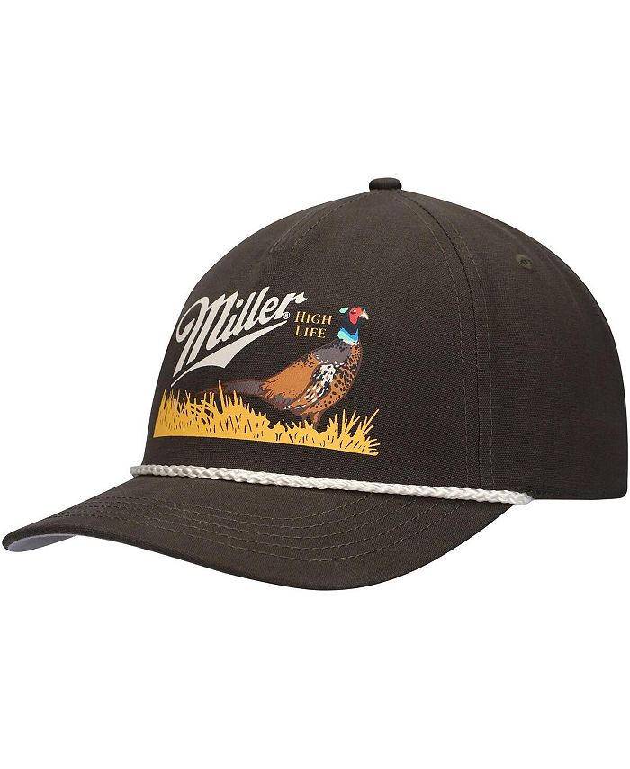 American Needle Men's Brown Miller High Life Canvas Cappy V1 Trucker ...