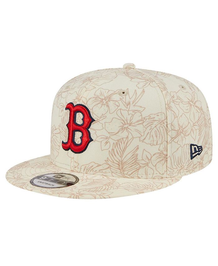 New Era Men's Cream Boston Red Sox Spring Training Leaf 9FIFTY Snapback ...