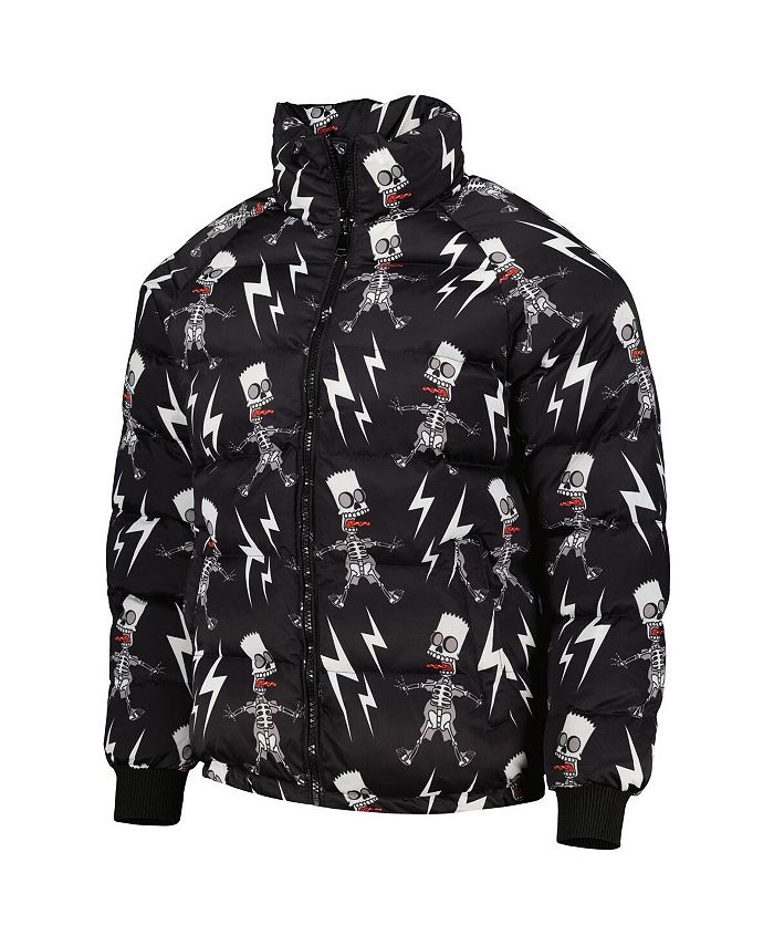 Freeze Max Men's Black The Simpsons Electric Bart Raglan Full-Zip ...