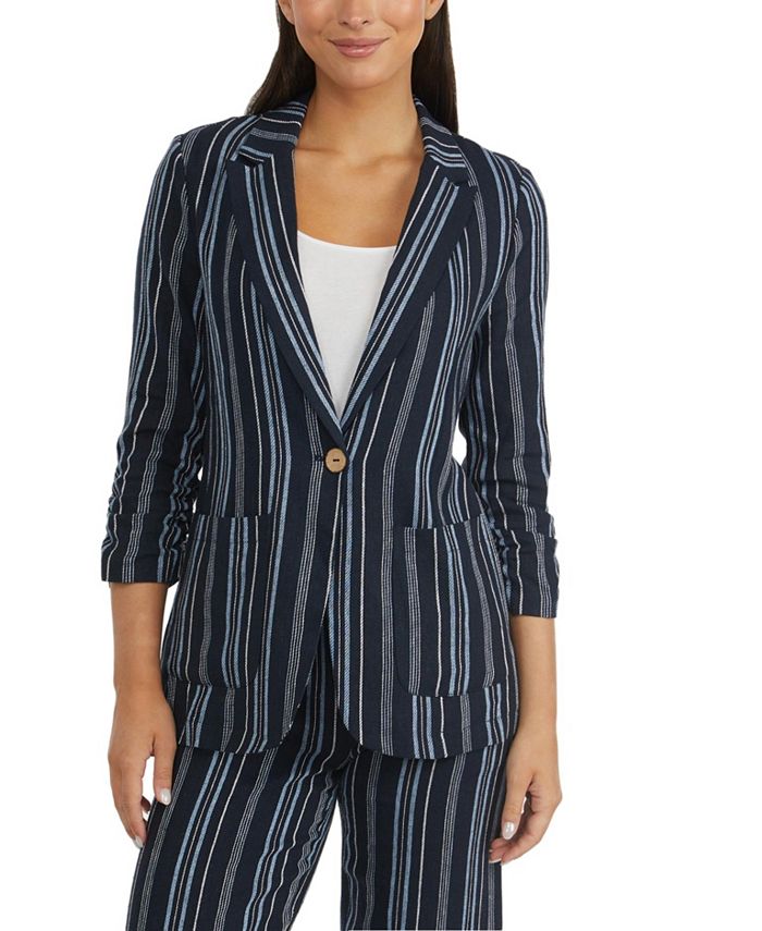 Ellen Tracy Women's Blazer with Ruched Cuffs - Macy's