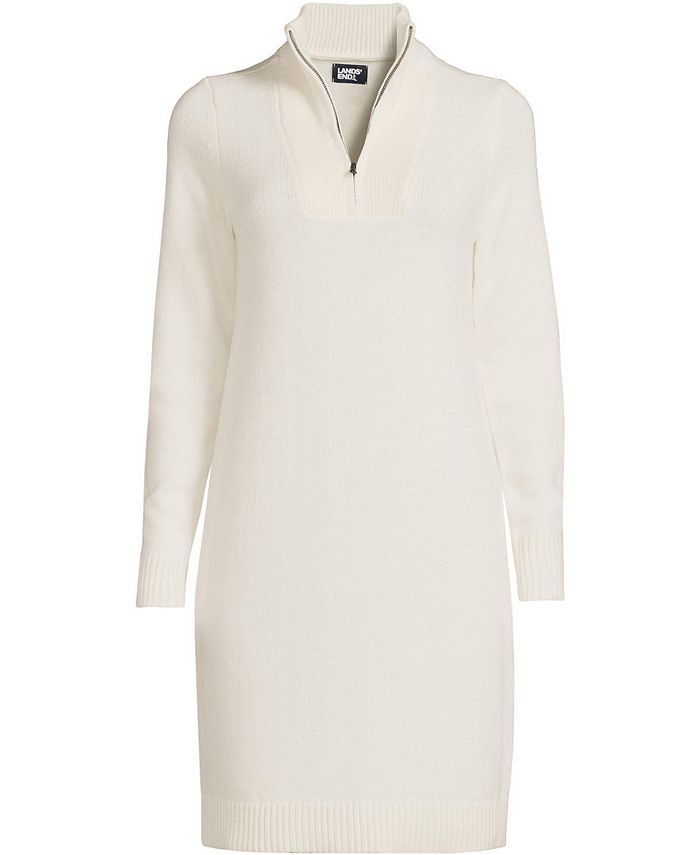 Lands' End Women's Cozy Lofty Sweater Dress - Macy's
