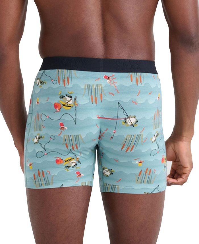 SAXX Men's Gone Fishing Relaxed Fit Ultra Super Soft Boxer Briefs - 2 ...