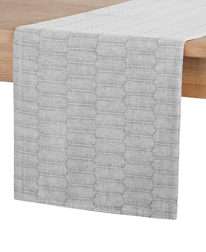 Martha Stewart Honeycomb Table Runner 15" x 72" - Macy's